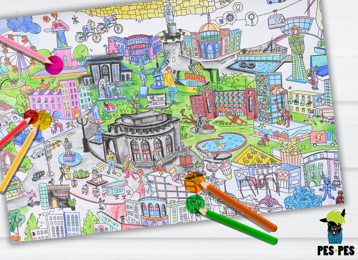 Pes-Pes Travel Coloring Map – Pes-Pes Color